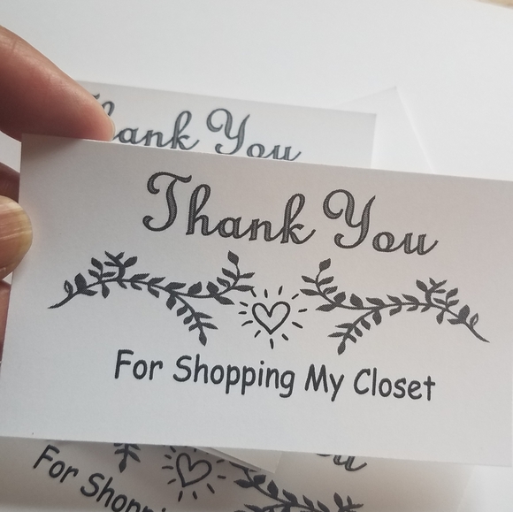 Office | 10 Thank You For Shopping My Closet Card | Poshmark